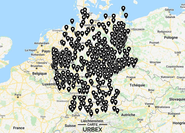 Urbex Map Germany - Lost Place Map Germany – Carte Urbex